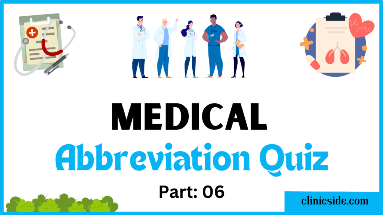 Medical Abbreviations By Clinic Side